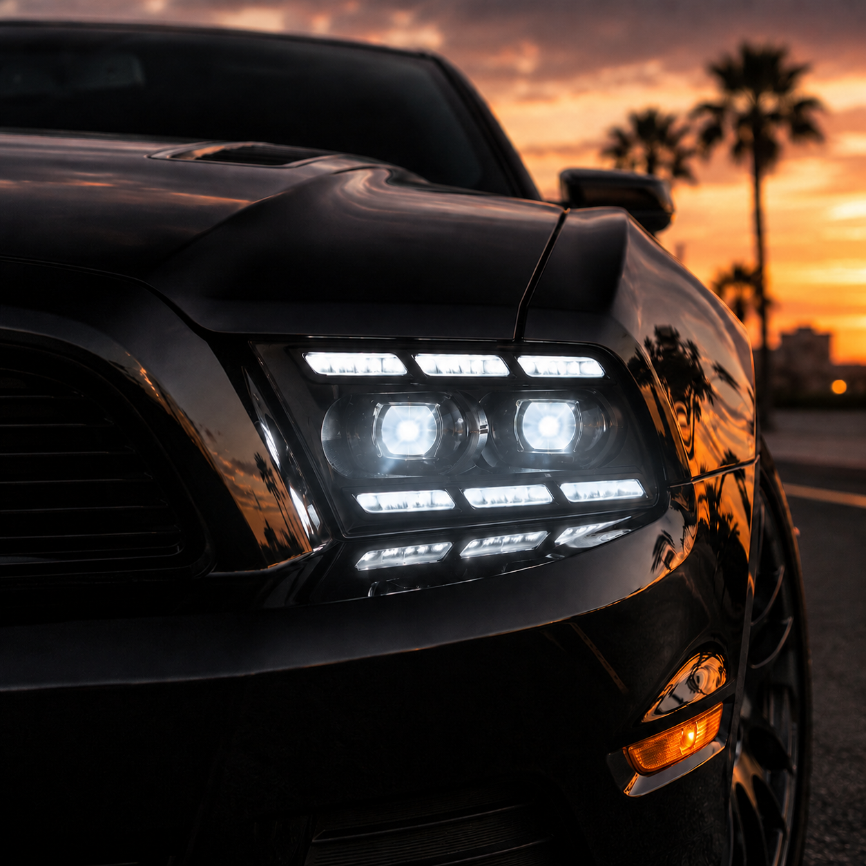 2010-2014 Ford Mustang LED Projector Headlights | PrismBeam – PrismBeam